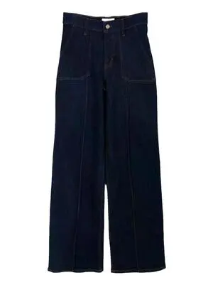 FRAME FRAME Le Slim Palazzo Pintuck-Pocket Jeans