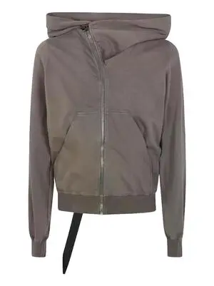 Rick Owens Mountain Asymmetric Zip Hoodie - Grey