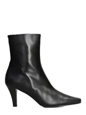THE SELLER Square-Toe Stiletto Ankle Boots With Side Zip