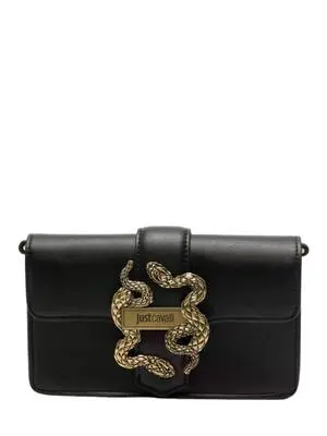 Just Cavalli Snake Plaque Mini Bag - Black