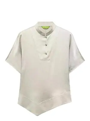Shanghai Tang Shanghai Tang Asymmetric Jacquard Top Grey