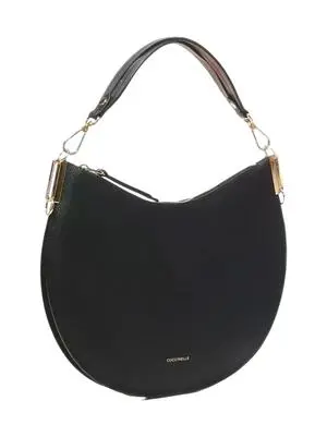 COCCINELLE Coccinelle Medium Sunup Leather Shoulder Bag Black