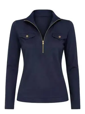 GOLDBERGH Goldbergh Denim Effect Quarter-Zip Sweater