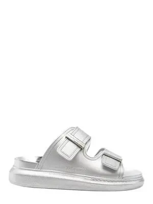 Alexander McQueen Hybrid Double-strap Slides - Silver