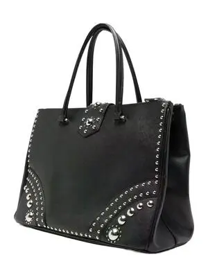 PRADA Prada Saffiano Studded Tote Bag