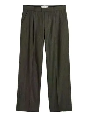 Our Legacy Pinstripe Pleated Trousers - Grey