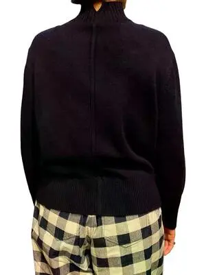 GRAN SASSO Ribbed Knit High Neck Sweater - Blue