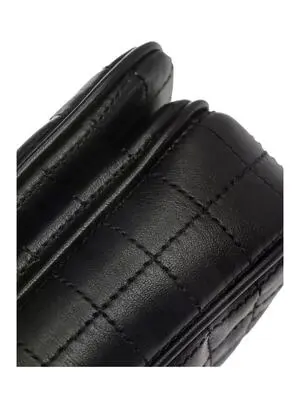 Celine Quilted Chain Shoulder Bag - Black