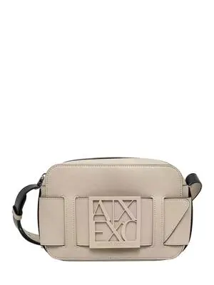 Armani Exchange Logo Plaque Cross Body Bag - Neutrals