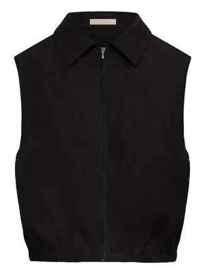 12 STOREEZ 12 STOREEZ Bessette Zip-Up Linen Waistcoat