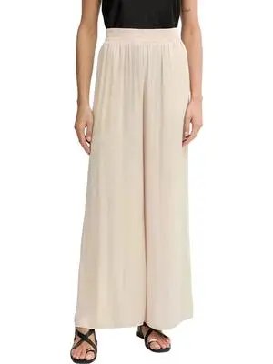 MORGAN Elasticated Palazzo Pants - Neutrals