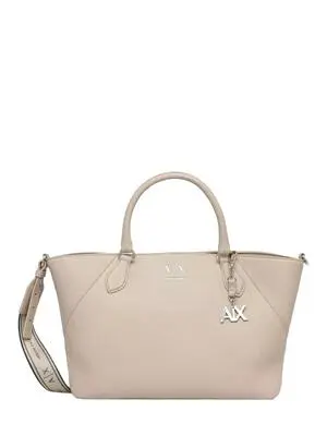 Armani Exchange Logo Plaque Tote Bag - Neutrals
