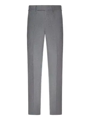 Zegna Straight-leg Wool Trousers - Grey