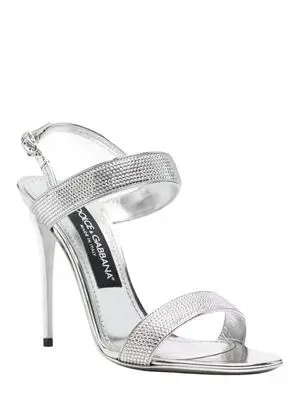 DOLCE & GABBANA Dolce & Gabbana Embellished Stiletto Slingback Sandals