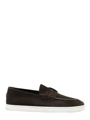 CHRISTIAN LOUBOUTIN Chambeliboat Suede Loafers - Brown