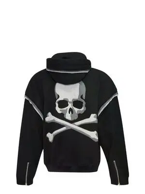MASTERMIND WORLD Layered Skull Hoodie - Black