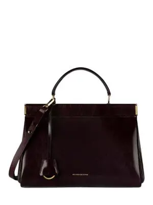 Victoria Beckham Victoria Beckham Sloane Frame 28 Leather Tote Bag Red