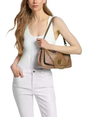 Michael Kors Bryant Large Textured Leather Convertible Shoulder Bag - Brown