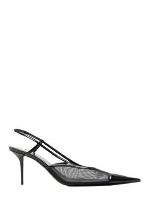 SAINT LAURENT Saint Laurent "Renée" Panelled Slingback Pumps