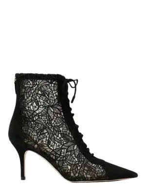 ARTEANA Venezia Lace-up Heeled Ankle Boots - Black