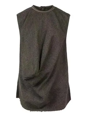 Rick Owens Sleeveless Draped Top - Grey