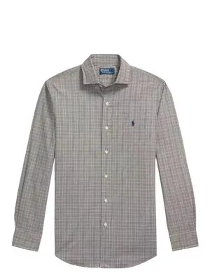 Polo Ralph Lauren Custom Fit Checked Poplin Shirt - Grey