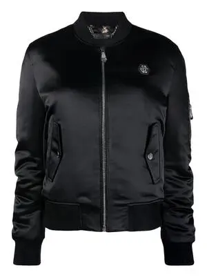 PHILIPP PLEIN Philipp Plein Logo-Plaque Bomber Jacket