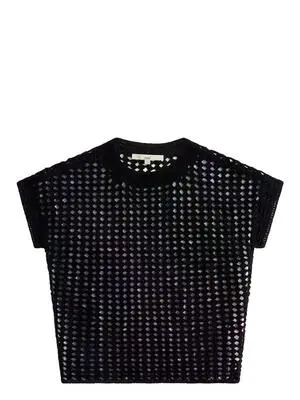 Kith Rhea Crochet-knit T-shirt - Black