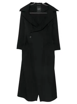 Yohji Yamamoto Wool Gabardine Jacket Dress - Black