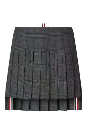 THOM BROWNE Thom Browne High Twist Wool Pleated Mini Skirt