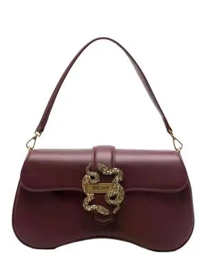 Just Cavalli Snake Plaque Shoulder Bag - Red