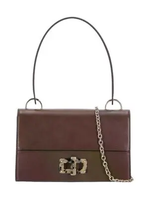 Furla Furla Tortoiseshell-Effect Logo-Plaque Shoulder Bag Brown