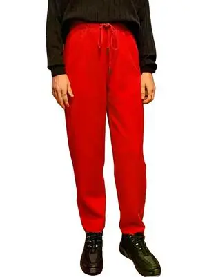 PSOPHIA Neoprene Drawstring Track Pants - Red