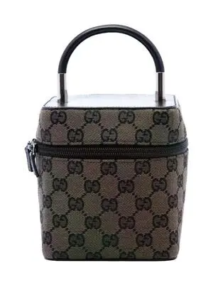 Gucci Mini Gg Canvas Vanity Bag - Brown