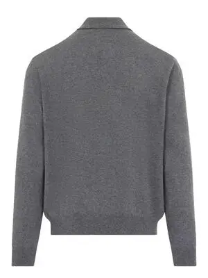 Ralph Lauren Purple Label Cashmere Polo Sweater - Grey