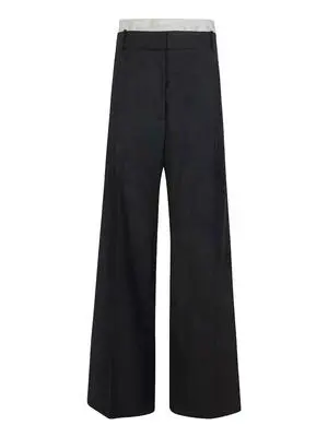 RÓHE Dark Wool Tailored Trousers - Grey