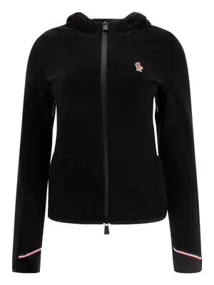 Moncler Logo-patch Fleece Jacket - Black