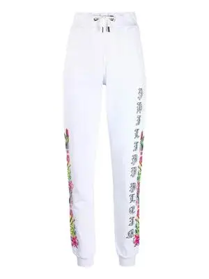 PHILIPP PLEIN Philipp Plein Crystal Embellished Floral Track Pants