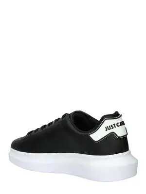 Just Cavalli Logo Print Lace Up Sneakers - Black