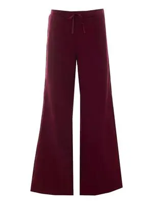 TWINSET Wide-leg Trousers With Logo Tape - Red