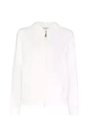 Brunello Cucinelli Two-way Zip-up Hoodie - White