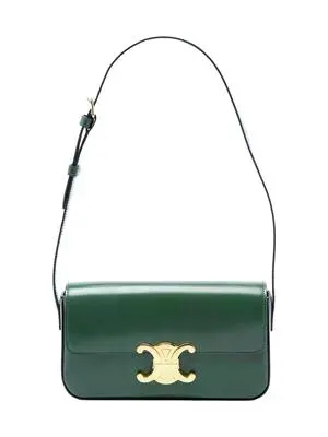 CELINE Celine 2021 Shiny Calfskin Triomphe Claude Shoulder Bag