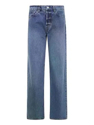ANINE BING Hugh Wide Leg Jeans - Blue