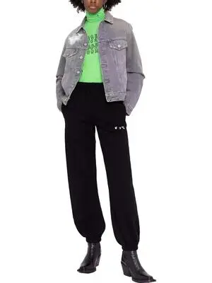 Off-White Arrows Motif Denim Jacket - Grey