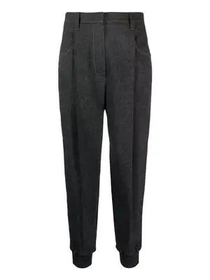 Brunello Cucinelli Virgin Wool Blend Trousers - Grey