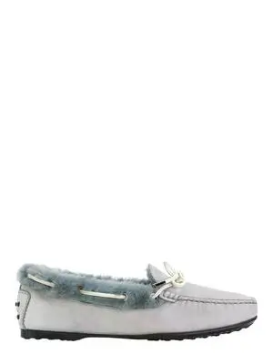 TOD'S Tod's Suede And Lamb Fur Gommino Loafers
