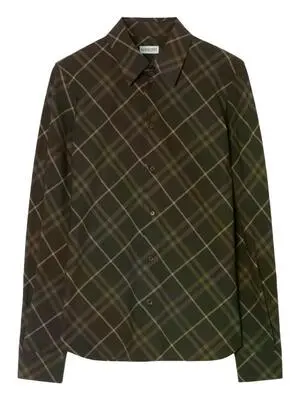 Burberry Slim Fit Check Cotton Shirt - Brown