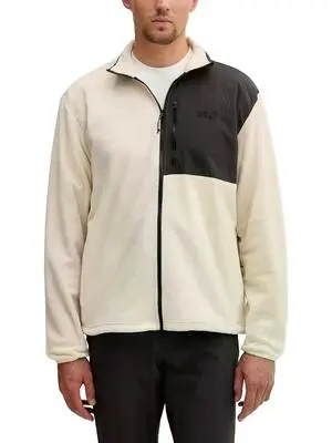 JACK WOLFSKIN Fleece Zip-up Sweatshirt With High Neck - Neutrals