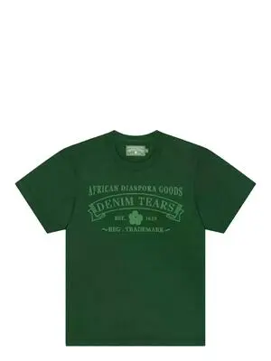 DENIM TEARS Adg Logo-print Short-sleeve T-shirt - Green