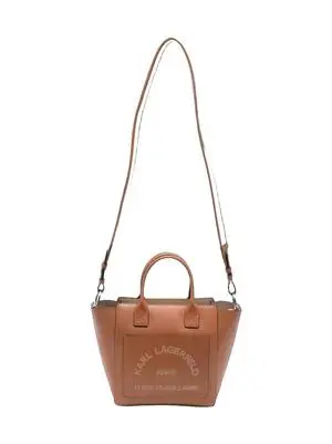 Karl Lagerfeld Small K/daily Leather Tote Bag - Brown